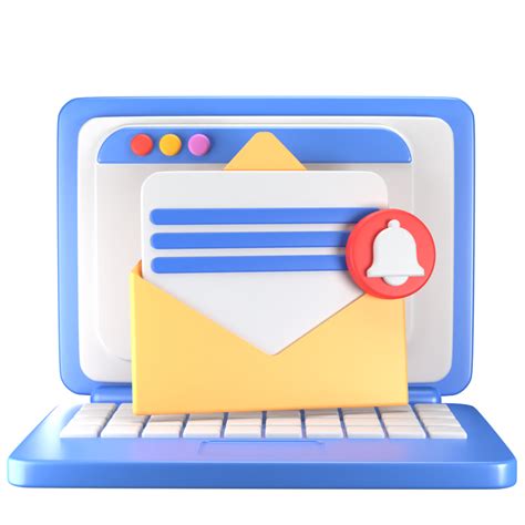 3d Laptop Email 36311136 Png