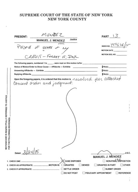 Consent Order Template Free Word And Excel Templates