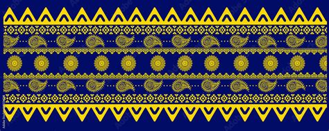 Aronai Bodo Gamosa Or Gamusa From Assam Isolatedgamosa Textile Pattern