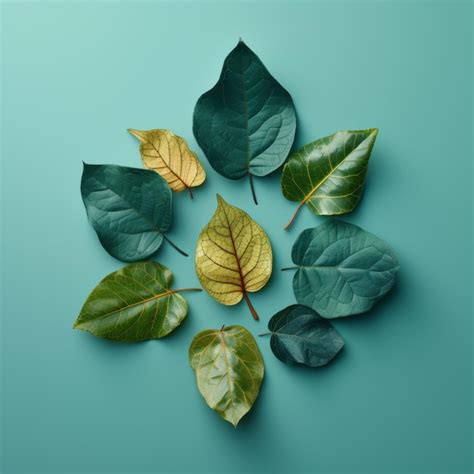 Premium Photo Photorealistic Leaf Arrangement Environmental Awareness