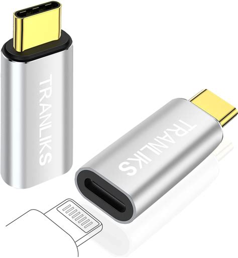 Tranliks 2 Pack For Lightning To Usb C Adapter Only Supports 60w Pd Fast Charging