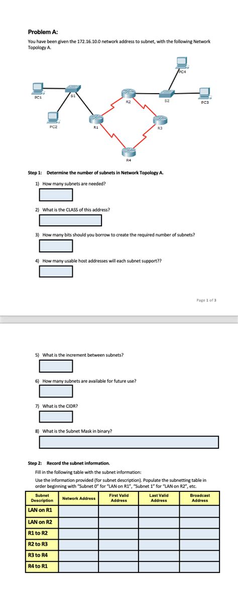 solved problem a you have been given the 172 16 10 0