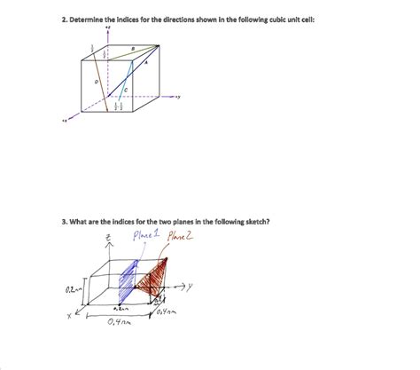 2 Determine The Indices For The Directions Shown In The Following