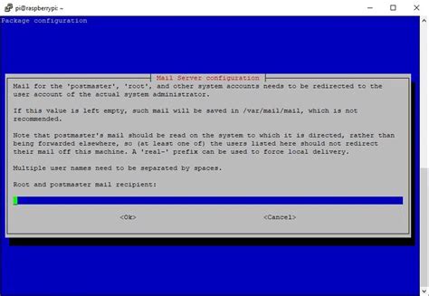 setup exim4 to send email from terminal with raspberry pi with examples