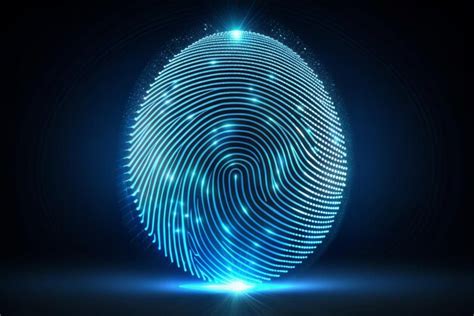 3d Fingerprint Isolated On White Background Fingerprint Scanning The Concept Of Biometric