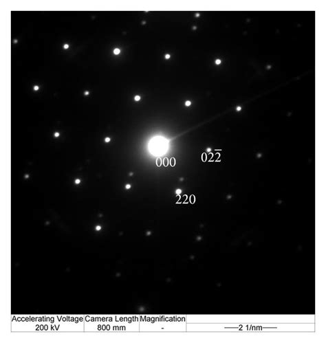 Tem Image And Electron Diffraction Pattern Aged At 225°c For 8 H A
