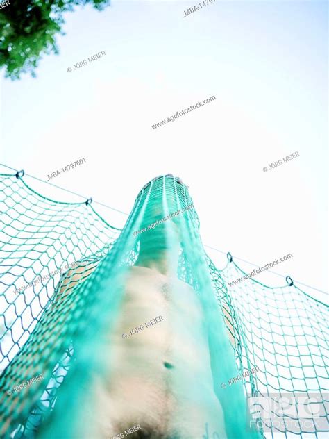 Naked Man Wrapped In A Net Stock Photo Picture And Rights Managed Image Pic MBA
