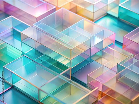 Abstract Glass Cubes An Intricate Composition Of Translucent Multi