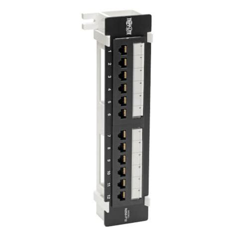 Poe Patch Panel 12 Port Vertical Wall Mount Cat5cat6 Taa Eaton