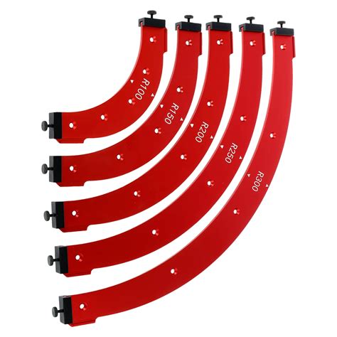 5pcs Round Corner Radius Template Aluminum Alloy Radius Jig Router Template Arc Angle