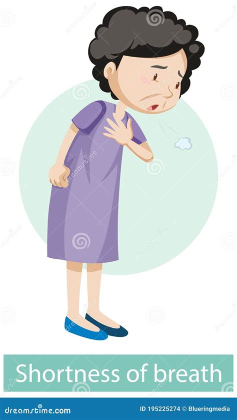 Shortness Of Breath Thin Line Icon Difficulty Breathing Dyspnea And