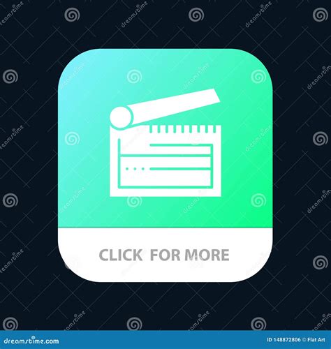 Action Board Clapboard Clapperboard Clapperboard Mobile App按钮 Android和ios字形版本 向量例证 插画 包括有