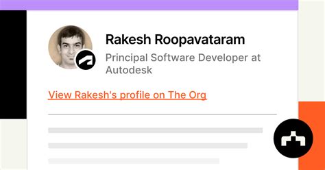 Rakesh Roopavataram Principal Software Developer At Autodesk The Org