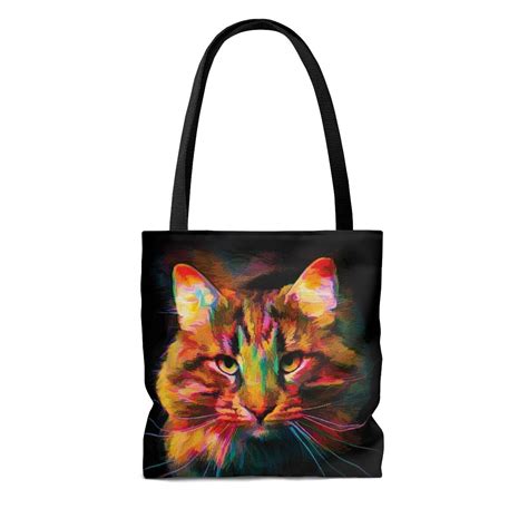 Pop Art Cat Tote Bag Three Sizes Etsy