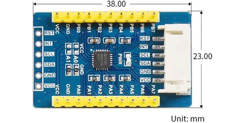waveshare aw9523b io expansion board i2c interface expands 16 i o