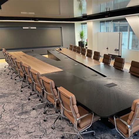 Custom V Shaped Boardroom Table Large Conference Room Table