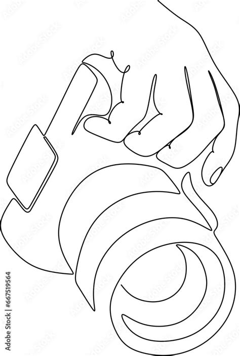 Line Drawing Of A Camera Linear Style And Hand Drawn Photo Camera Vector Illustration Outline