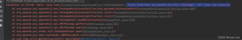 Found Interface Orgapachepoiutilpoilogger But Class Was Expected Csdn博客