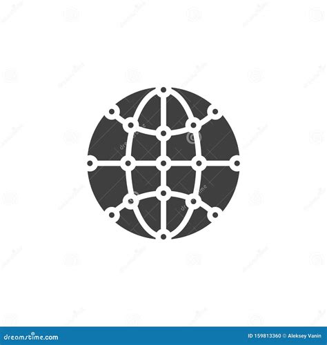 Global Network Connection Vector Icon Stock Vector Illustration Of Icon Design 159813360