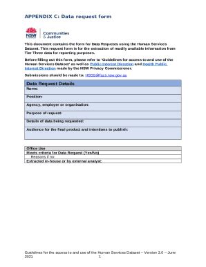 Appendix C And D Access Request And Analytic Proposal Doc Template PdfFiller