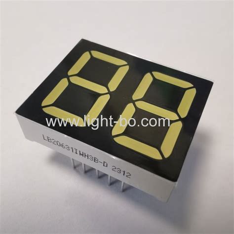 7 Segment Led Display 2 Digit 16mm Common Anode Ultra Bright White For Temperature Indicator