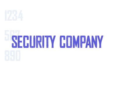 Security Company Font Free [download Now]