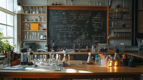 A Clean Physics Classroom With Neatly Labeled Diagrams And Lab Stock