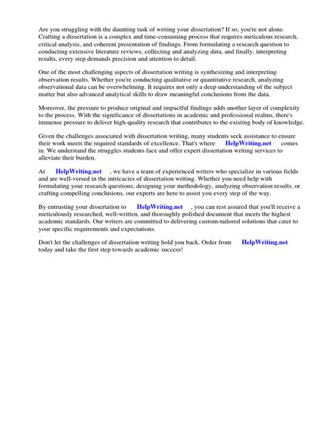 Dissertation Observation Results Pdf Thesis Methodology