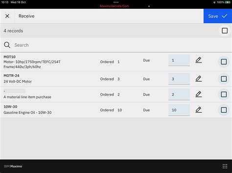 Role Based Application Inventory Receiving 1 Maximo Secrets