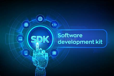 Sdk Software Development Kit Programming Language Technology Concept On Virtual Screen