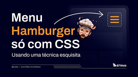 Menu Hamburger Completo Só Com Css E Técnica Esquisita Youtube
