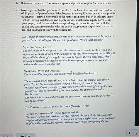 Solved B Determine The Value Of Consumer Surplus And Chegg Com