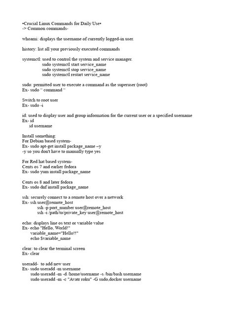 Linux Commands Cheat Sheet Pdf Computer File Sudo