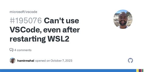 Can T Use VSCode Even After Restarting WSL Issue Microsoft Vscode GitHub