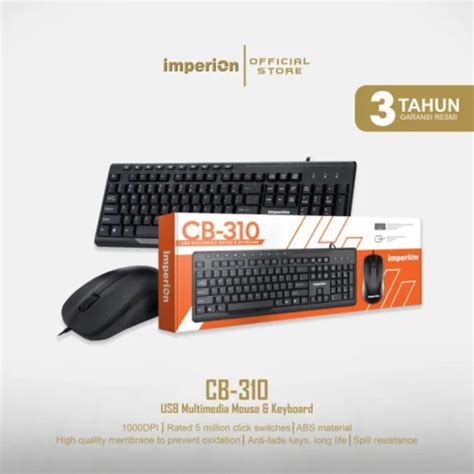 Imperion Wired Mouse With Multimedia Keyboard Office Series Combo Cb
