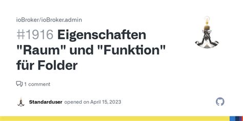 eigenschaften raum und funktion für folder · issue 1916 · iobroker