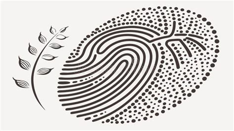 Fingerprint Pattern Biometric Security And Identity Symbol Vector Design Generative Ai Stock