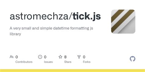 Tickjs A Tiny Datetime Formatting Library Rjavascript