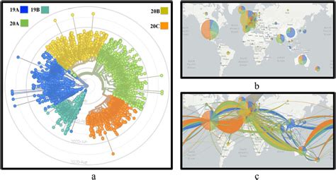 A Phylogenetic Tree To Show The Evolution Of Sars Cov 2 Genomes B
