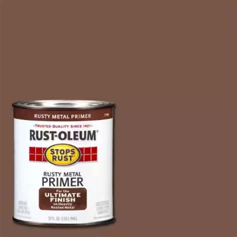 Rust Oleum 1 Qt Flat Rusty Metal Interior Exterior Oil Based Primer