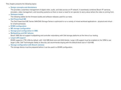 Configuring The Dell Solution Configuration Best Practices—dell Emc Storage With Bosch Video