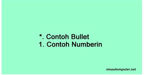 Cara Membuat Bullet And Numbering Di Microsoft Word Qiraf Tech