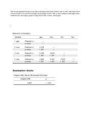 APA Style For Correlation Example Docx GPA Shared Significant Positive Association With High