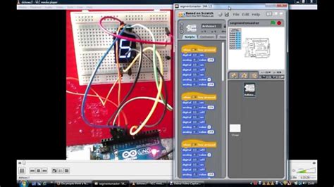 using scratch for arduino and a 7 segment display youtube