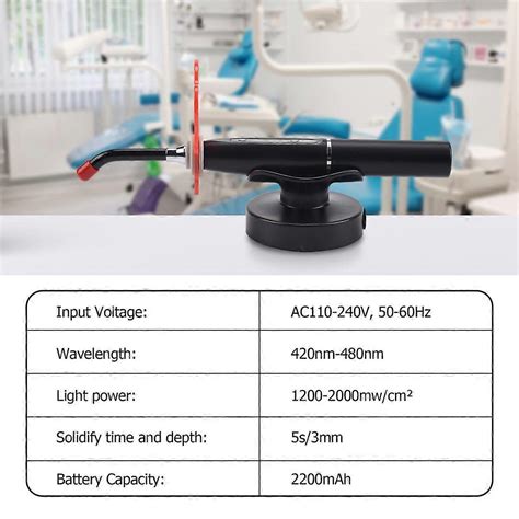 Wireless Led Dental Curing Light Device Dental Polymerized Resin Dentistry Material Cured Lamp