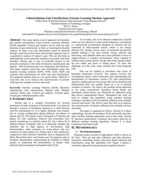 Pdf Clinical Human Gait Classification Extreme Learning Machine Approach