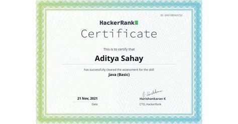 Aditya Sahay On Linkedin Java Hackerrank