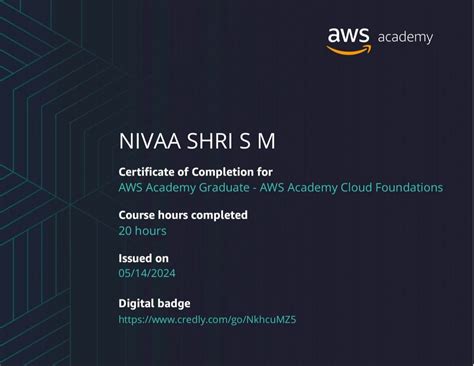 nivaa shri s m on linkedin awscertified cloudpractitioner aws
