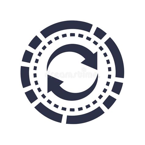 Circular Refresh Arrows Icon In A Modern Tech Gear Style For Sync And