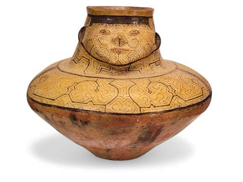 Large Shipibo Conibo Face Vessel Auction